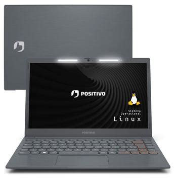 Notebook Positivo Vision C Lumina BAR Intel Celeron Dual Core Linux GB GB SSD HD Cinza