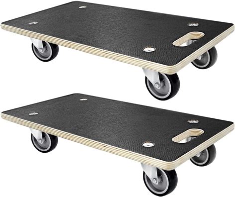 2 Pcs Wood Platform Dolly 551 Lbs Capacity Moving Dolly Heavy Duty Furniture