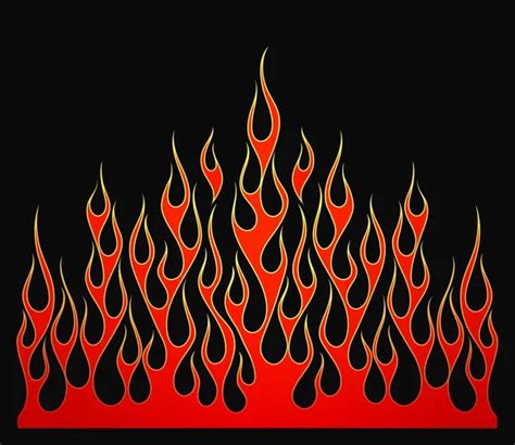 48 Old School Flames Vector Images Depositphotos