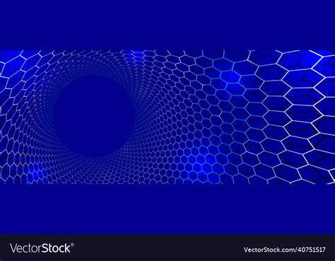 Technology Abstract Background With Hexagons Mesh Vector Image