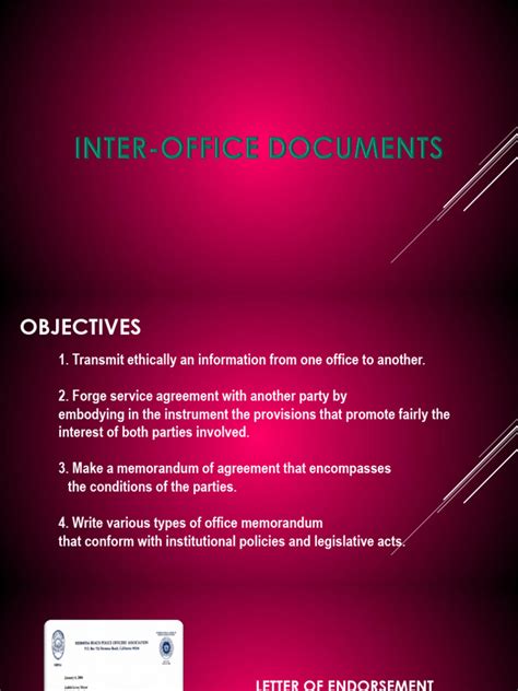 Inter Office Documents Pdf