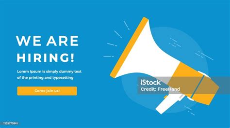 우리는 라우드 스피커와 벡터 개념을 고용하고 있습니다 구인 중에 대한 스톡 벡터 아트 및 기타 이미지 구인 중 컴퓨터 그래픽 0명 Istock