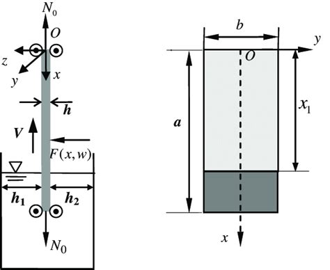Sketch Of Axially Moving Unidirectional Plate Download Scientific Diagram