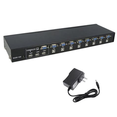 8 Port Vga Usb External Kvm Switch Box Manual Switcher Support 1920x1440 Black Shopee Philippines