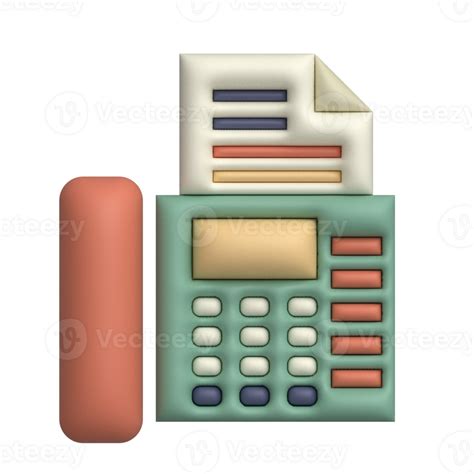 Fax Teléfono 3d Ilustración 23379136 Png