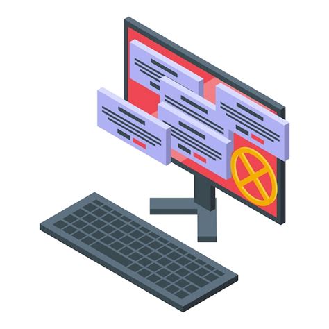 Premium Vector Unauthorized Pc Access Icon Isometric Vector Banned User Payment Expel
