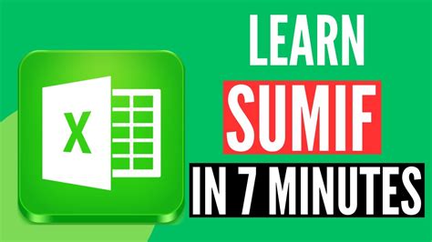 Master The Sumif Function In Excel Easy Step By Step Tutorial Youtube