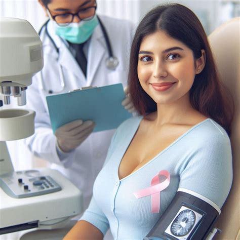 Woman Getting Mammogram And Breast Cancer Mammogram Examining Premium Ai Generated Image