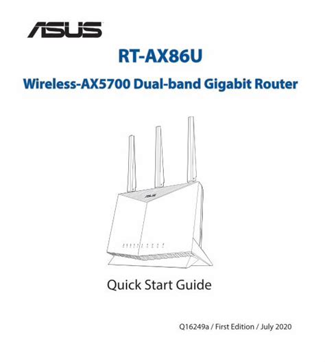 PDF RT AX86U Asus 3 A Quick Look At RT AX86U English WPS LED Power DC IN Port LAN 1 4