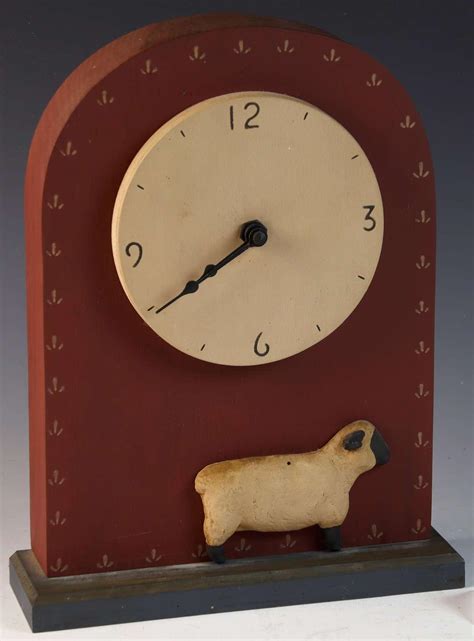 At Auction Vintage Folk Art Clock