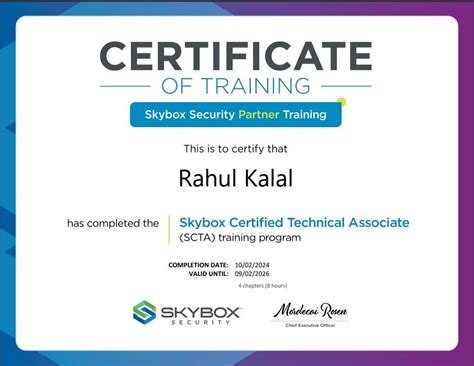 Rahul Kalal On Linkedin Skyboxcertified Cybersecurity Techskills