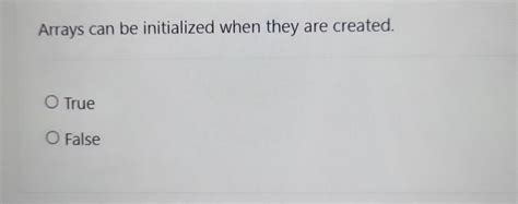Solved Arrays Can Be Initialized When They Are Solved Arrays Can Be Initialized When They Are