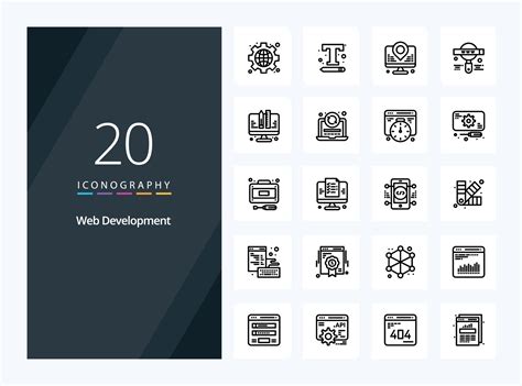 Web Development Outline Icon For Presentation Vector Art At Vecteezy