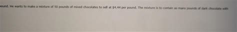 Solved Define Your Variables Write A System Of Equations