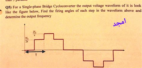 Get Answer Q5 For A Single Phase Bridge Cycloconverter The Output