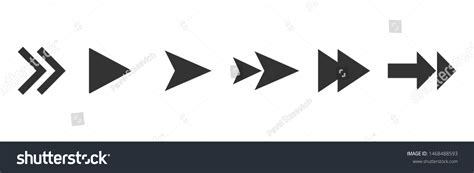 Arrow Icon Set Vector Illustration Flat Stock Vector Royalty Free Shutterstock