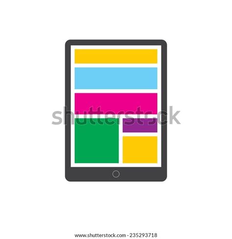 Mobile Flat Design Ui Template Stock Vector Royalty Free 235293718