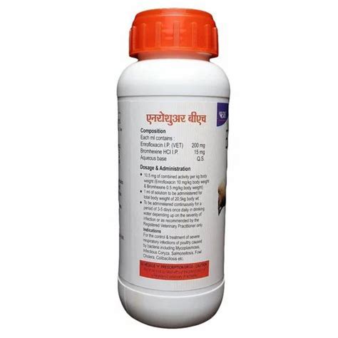 Enrofloxacin Bromhexine Hcl Oral Solution Treatment Respiratory