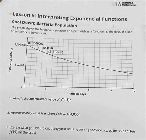 Solved Illustrative Mathematics Lesson 9 Interpreting Exponential Functions Cool Down Bacter