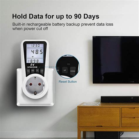 전류계 전압계 220v Ac 디지털 전력계 V 전력계 전기 소비 측정기 전압 소켓 Kwh 주파수 에너지 미터 측정 및 분석 장비