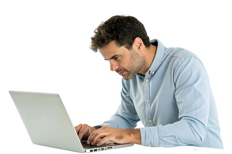 Man Using Laptop 55332878 Png