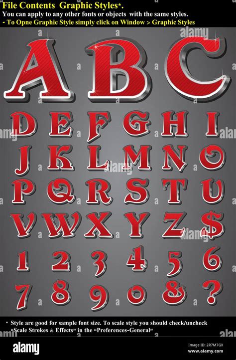 File Contents Graphic Styles You Can Apply To Any Other Fonts Or