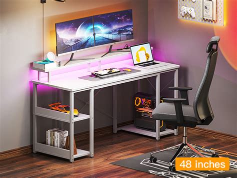 Mua Odk 55 Inch Gaming Desk With Led Lights And Power Outlets Computer