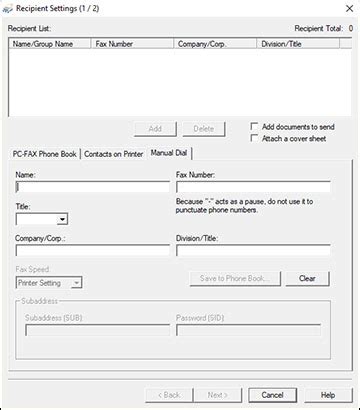 Sending Faxes Using The Fax Utility Windows Sending Faxes Using The Fax Utility Windows