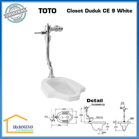 Jual Closet Jongkok Flush Toto Ce 9 Kloset Toto Ce9 Complete Set Shopee Indonesia