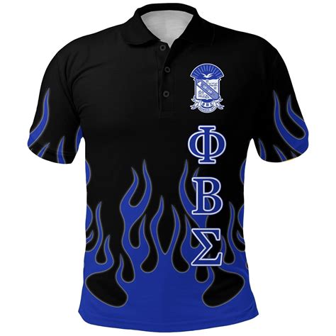 Fraternity Polo Phi Beta Sigma Hand Sign Flame Polo Shirt Vergors Store