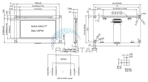 Inch X COG OLED Module With PCB Frame Raystar