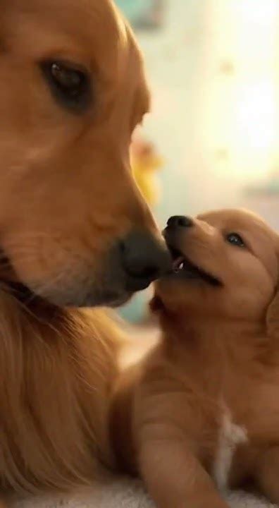 Mother Dog And Her Puppy Sharing The Sweetest Playtime Moment ️😊🐶