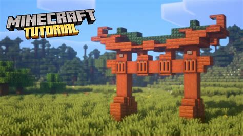 Minecraft How To Build A Japanese Torii Gate Tutorial Minecraft