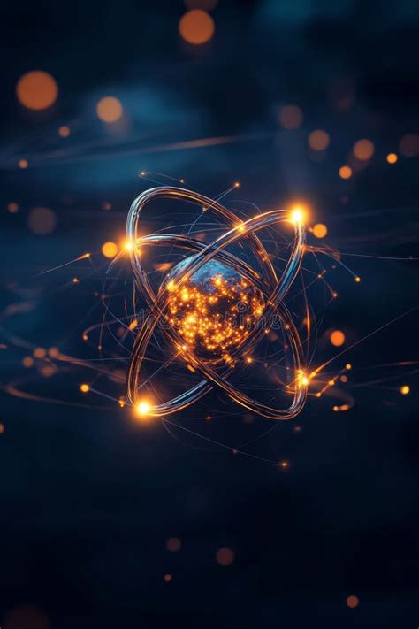A Colorful Visualization Of An Atom Exuding Vibrant Energy And Glowing