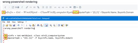 Problem Rendering Powershell Code Snippets · Issue 4354 · Laurent22joplin · Github