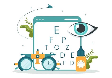 Optometrist With Ophthalmologist Checks Patient Sight Optical Eye Test And Spectacles
