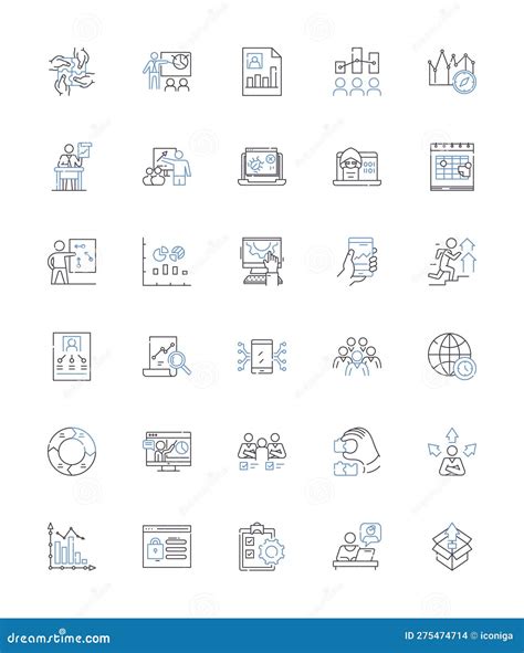 It Support Line Icons Collection Troubleshooting Maintenance Nerking Security Hardware