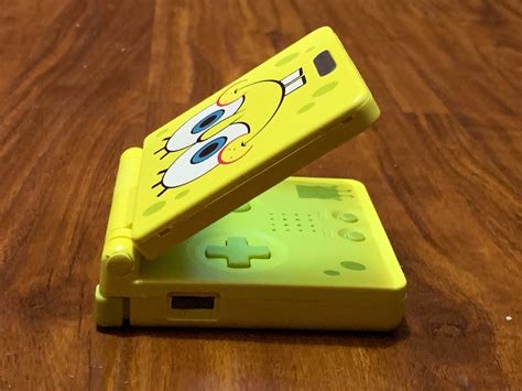 Custom Modified Handheld Console With Spongebob Themed Design Featuring Ips Backlit Screen