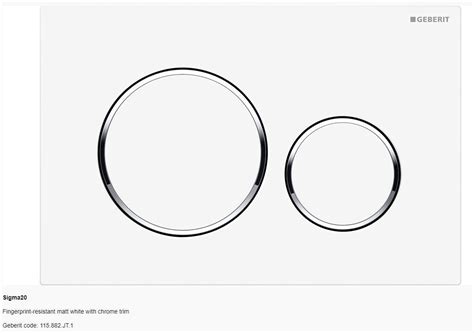 Geberit Sigma 20 Dual Flush Button And Plate Visual Metaphor Flush