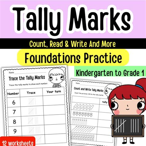 Easy Tally Marks Worksheets Count Read And Write Grade 1 Tpt