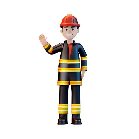 Fire Fighter 3d Profession Avatars Illustrations 28027731 Png