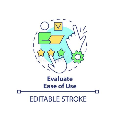 Evaluate Ease Of Use Concept Icon Stock Vector Illustration Of Simple