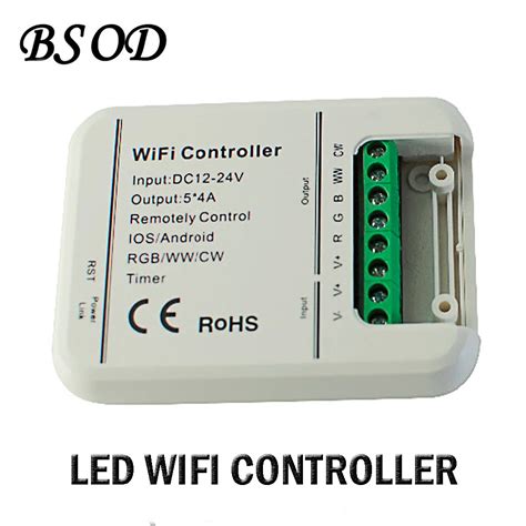 BSOD LED WiFi Controller Full Color Master RGB WW CW Music Timer Function 5 Channels 20A