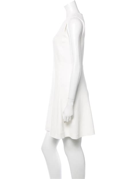 Chloé V Neck A Line Dress White Dresses Clothing Chl37218 The Realreal
