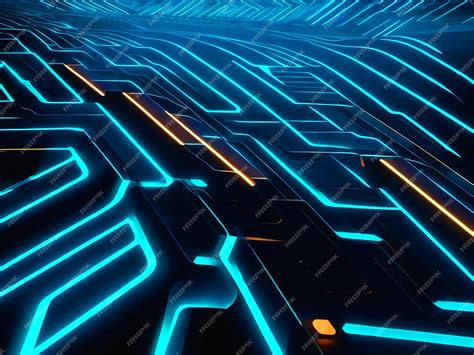 Premium Photo Tron Pattern Background Free Downloade