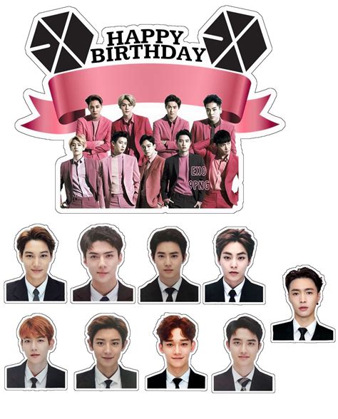 Exo Topper Kue Kpop Cake Topper