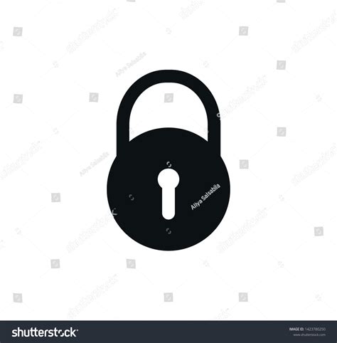 Padlock Icon Vector Safety Icon Illustration Stock Vector Royalty Free Shutterstock
