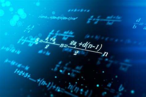 Premium Photo Glowing Mathematical Formulas On Blue Texture Education