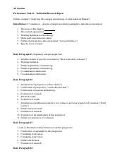 AP Seminar IRR Outline Pdf AP Seminar Performance Task 1 Individual Research Report Outline