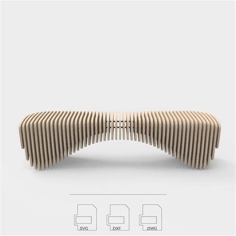 Parametric Bench K9 Router Cut Files Cnc Files For Cutting Vector Files Dxf Dwg Svg Pdf Etsy